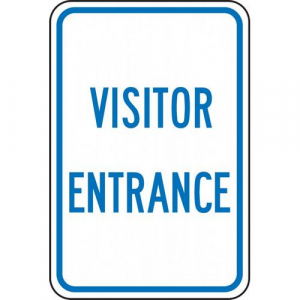 Order FRP274RA by Accuform Reflective Aluminum Sign "Visitor Entrance ...