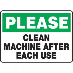 Order MHSK919VS by Accuform 10" x 14" Safety Sign "Please Clean Machine ...