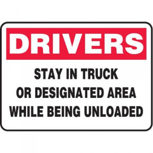 Order MVHR940VS by Accuform 10" x 14" Driver Safety Sign "Stay In Truck ...