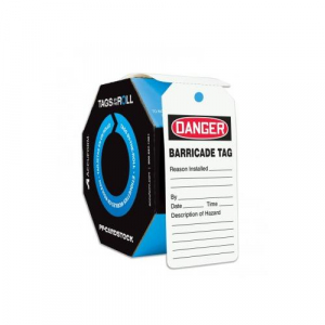 Order TAR128 by Accuform OSHA Danger Safety Tag By-The-Roll "Barricade ...