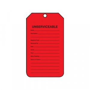 Order TRS123PTM by Accuform Safety Tag "Unserviceable" - US Mega Store