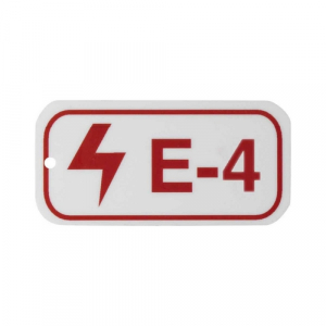Order 105642 by Brady Energy Source Tag for Electrical "E4", Red on ...