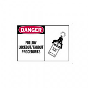 Order 26549 by Brady Follow Lockout/Tagout procedures. Sign - US Mega Store