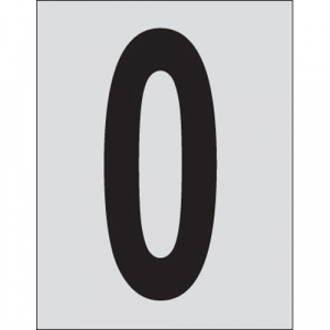 Order 5900-0 by Brady 5900 Reflective Number Label w/ Legend: 0 - US ...