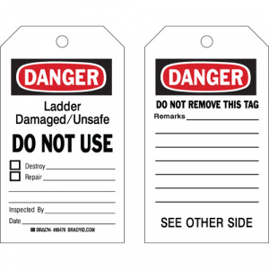 Order 86415 by Brady Tag: Danger: Ladder Damaged/Unsafe... - US Mega Store