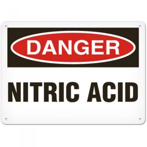 Order SS1142A by GHS Safety Sign "Danger - Nitric Acid", 10" x 14 ...