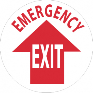 Order WFS25 by NMC Floor Sign "Walk on, Emergency Exit" - US Mega Store
