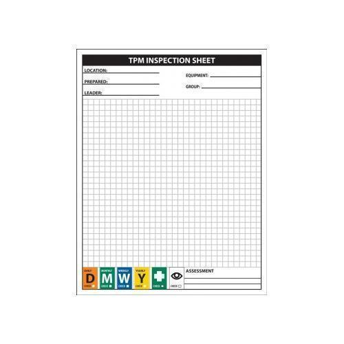 Order CBS510 by Accuform 11" x 8-1/2" TPM Inspection Sheet Pad - US ...