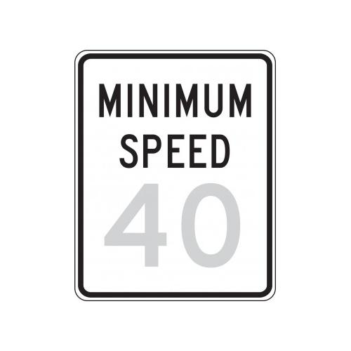 Order FRR63840RA by Accuform Speed Limit Sign "Minimum Speed 40" - US ...