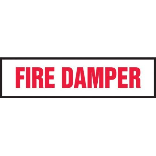 Order LFXG476VSP by Accuform 1" x 4" Fire Safety Label "Fire Damper ...