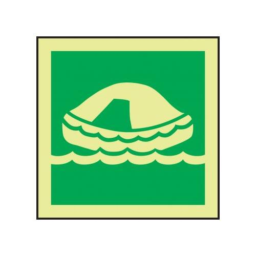 Order MLMR104GX by Accuform 6" x 6" IMO Safety Sign Life Raft Symbol ...
