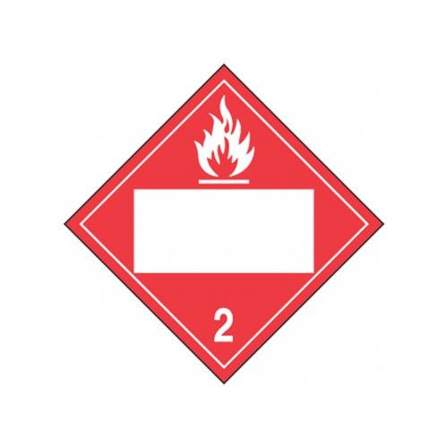 Order MPL4DG2BVP25 by Accuform DOT Placard Hazard Class 2 "Flammable ...