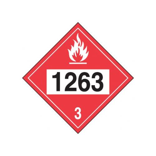 Order MPL737MG1 by Accuform DOT Placard Hazard Class 3 "1263 Paint ...