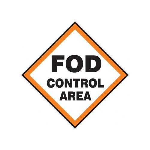 Order MQTL522VS by Accuform 12" x 12" Safety Sign "FOD Control Area ...