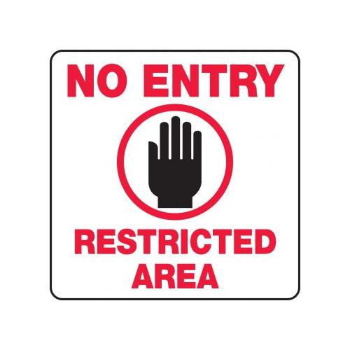 Order PFC640 by Accuform Sign Holder Label "No Entry - Restricted Area ...