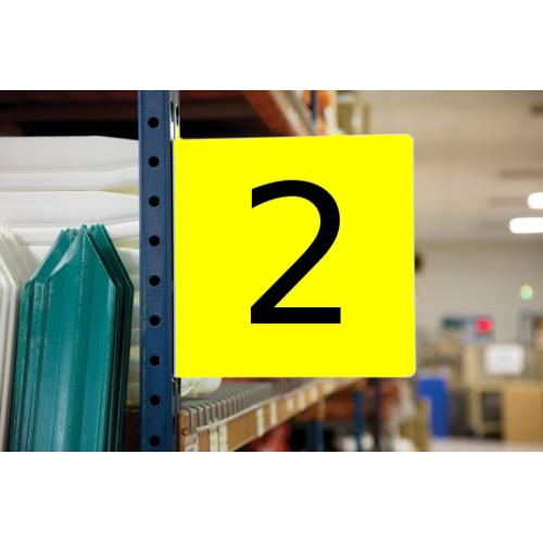 Order PSP001BKYL2 by Accuform Warehouse Aisle Marking Sign, Number 2 ...