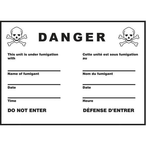 Order TCP965FV50 by Accuform TDG Placard "Fumigation Sign" - US Mega Store