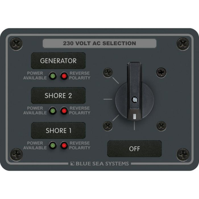 Order 8358-BSS by Blue Sea Systems AC Rotary Switch Panel 30A 3 ...