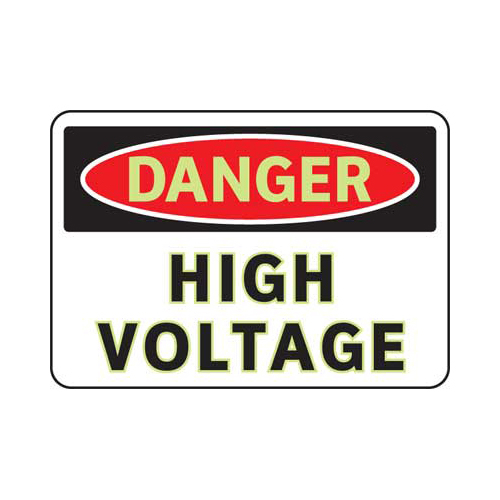 Order 102485 by Brady 7" x 10" Sign "Danger High Voltage", Aluminum ...