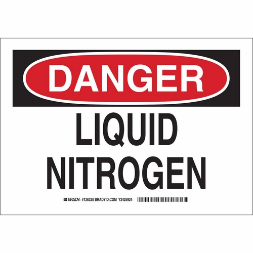 Order 126321 by Brady 10" x 14" Aluminum Danger Liquid Nitrogen Sign ...
