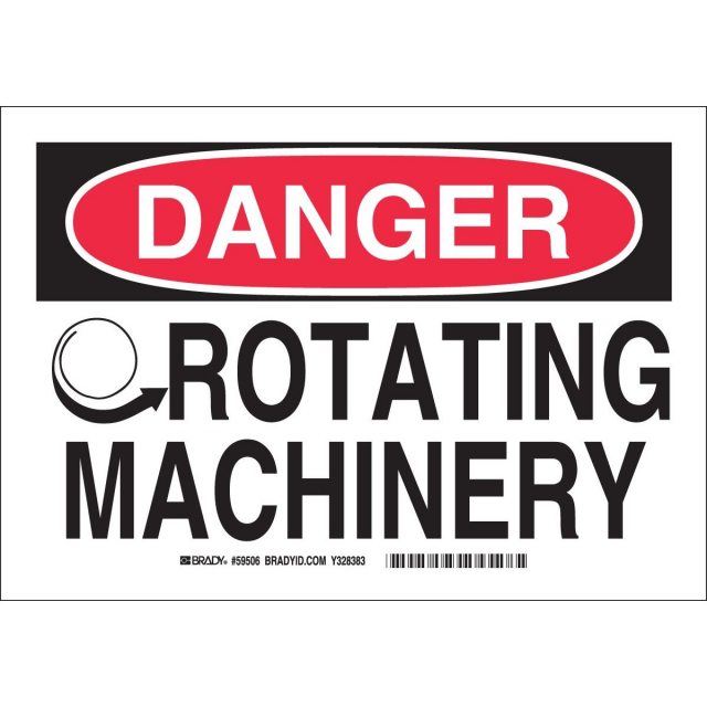 Order 21335 by Brady Polyester Danger Rotating Machinery Sign - US Mega ...