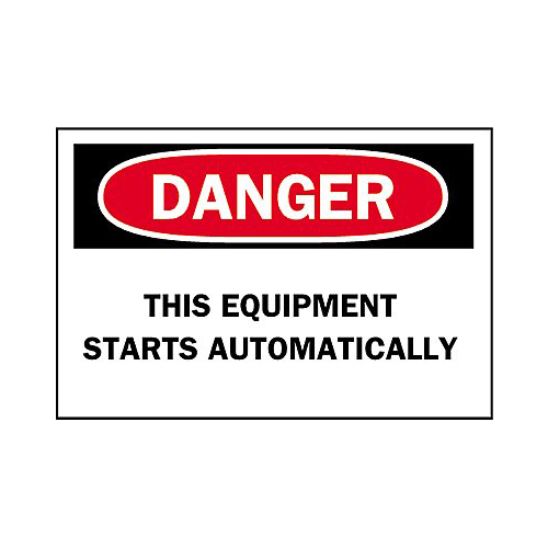 Order 23040 by Brady This Equipment Starts Automatically Sign - US Mega ...
