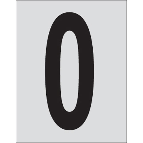 Order 5900-0 by Brady 5900 Reflective Number Label w/ Legend: 0 - US ...