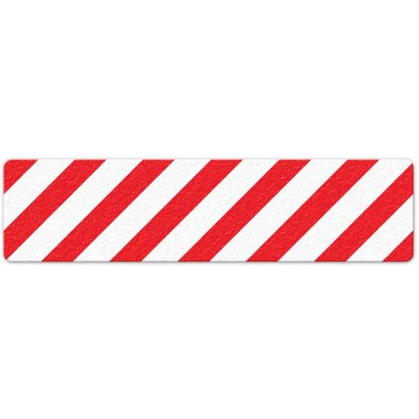 Order FS3021V by GHS Safety Floor Sign Red/White Hazard Stripe, 6" x 24 ...
