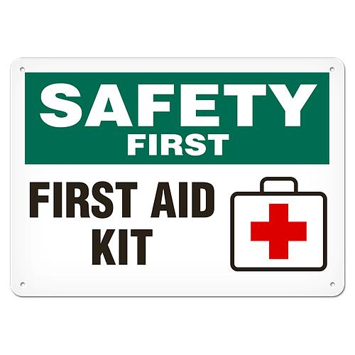 Order SA5001AL by GHS Safety 7" x 10" Aluminum Sign "Safety - First Aid ...