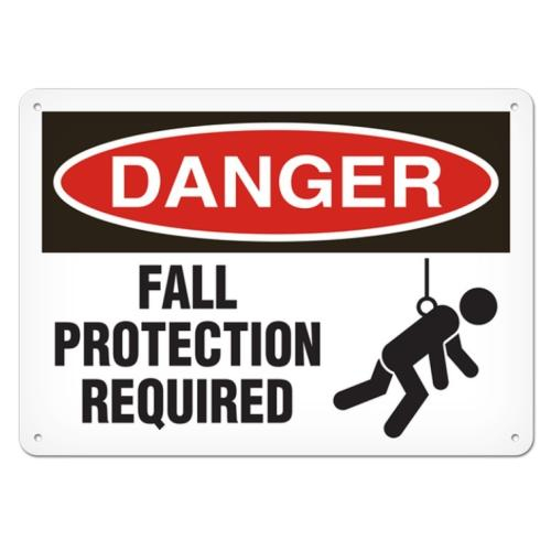 Order SS1128A by GHS Safety Sign Danger "Fall Protection Required", 10 ...