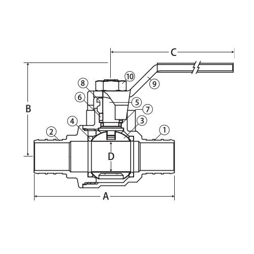 Order 103-526PG by Jomar T-412G Lead Free Brass Ball Valve 1-1/4" - US Mega Store