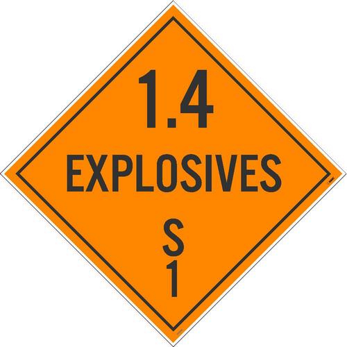 Order DL94P by NMC DOT Placard - "1.4 Explosives S 1" - US Mega Store