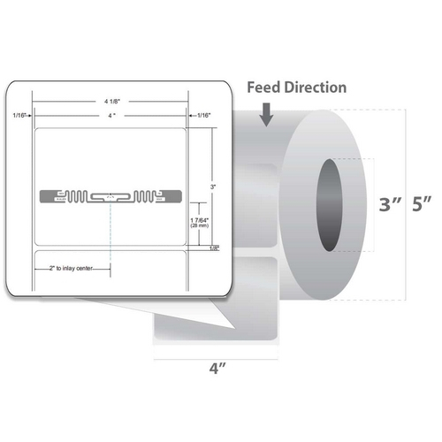 Order 10026452 by Zebra Z-Perform 1500t RFID Label, 400 Lpr, 4" X 3", 4 ...