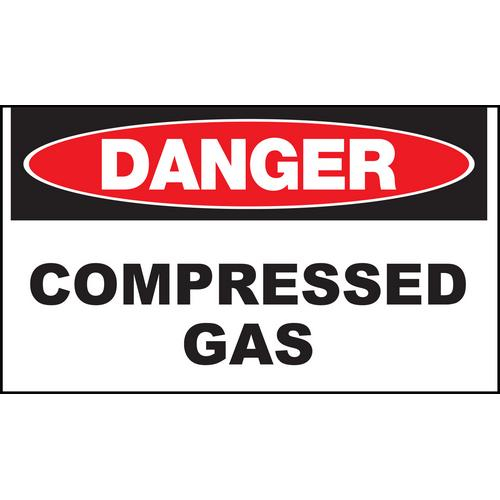 Order 20117 by Zing Green Products Safety Sign "Danger, Compressed Gas ...